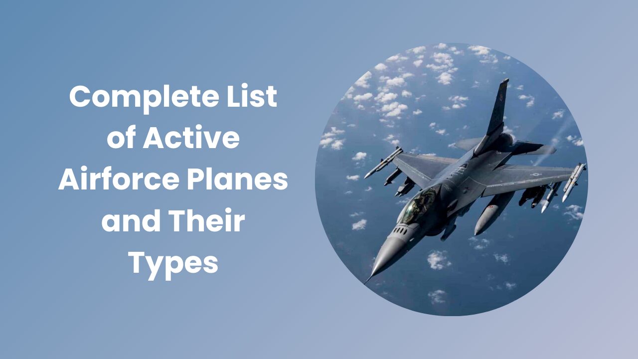 Comprehensive List of Airforce Planes and Their Roles