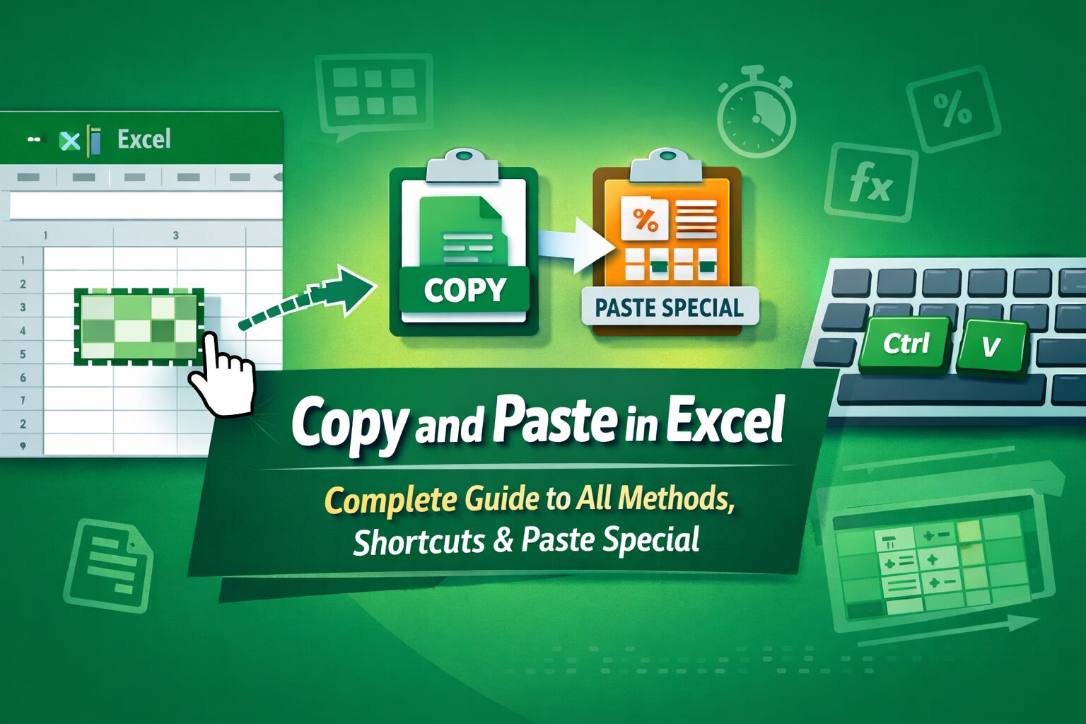 Excel Copy and Paste All Methods, Shortcuts & Paste Special